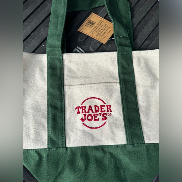 trader joe’s | Bags | Trader Joes Mini Canvas Tote In Green New | Poshmark